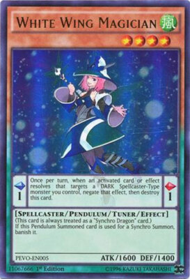 Yu-Gi-Oh Card - PEVO-EN005 - WHITE WING MAGICIAN (ultra rare holo) - NM ...