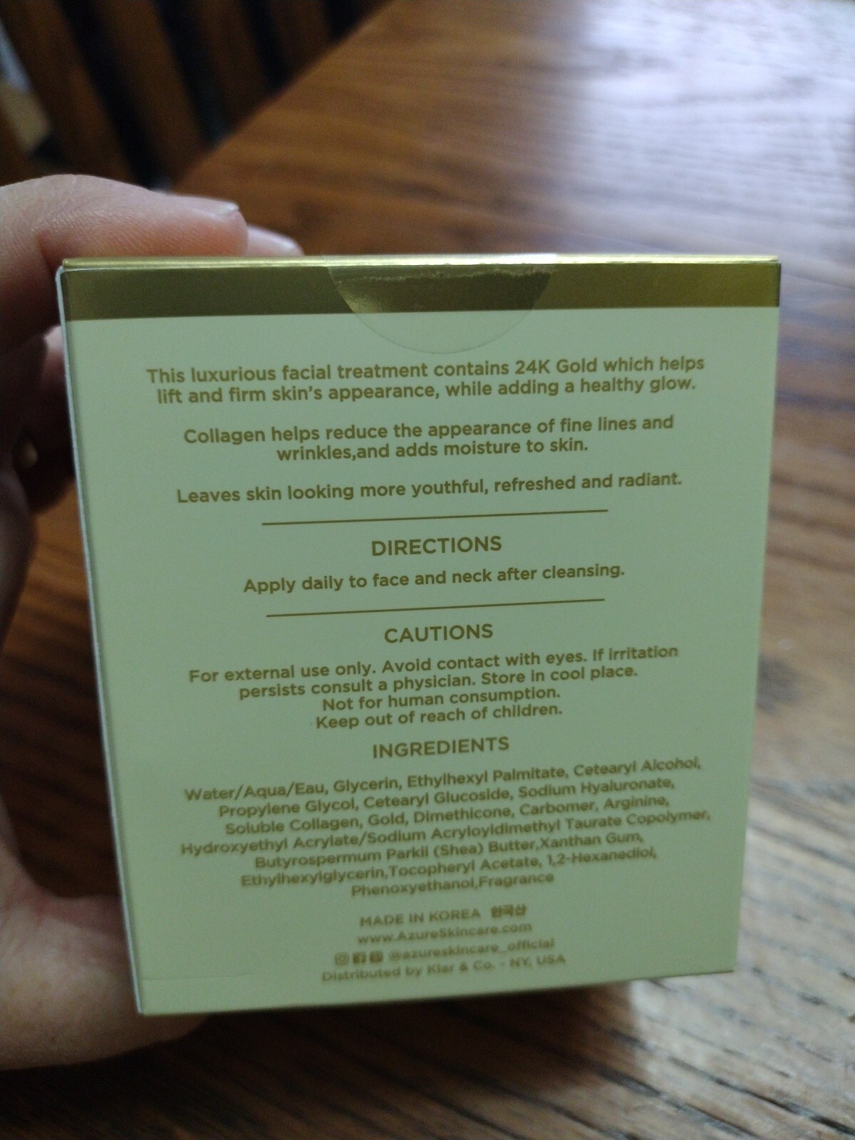 Azure 24k Gold & Collagen Firming Day Cream 1.69 Oz Fast Ship for sale ...