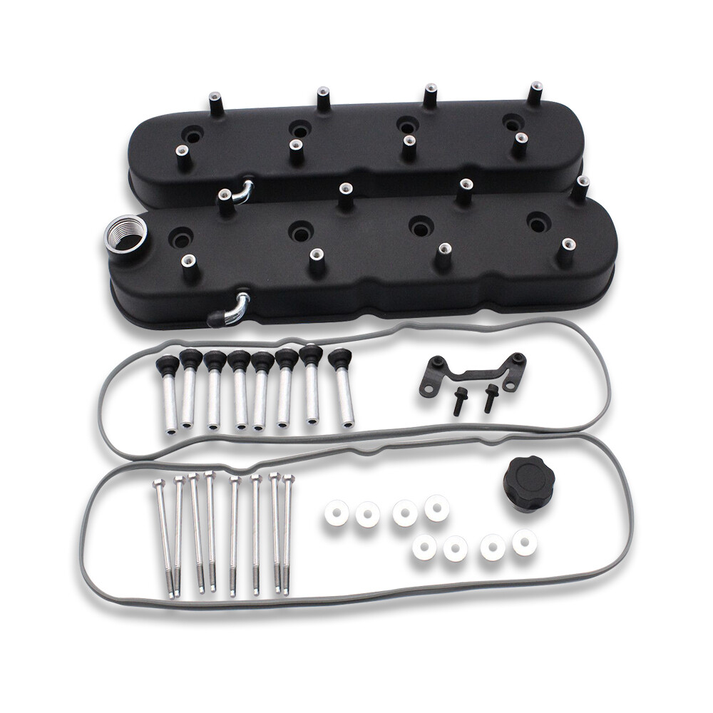For Chevy LS1 LS2 LS3 LS6 5.3 6.0 Tall Black Valve Covers w/Coil Mounts ...