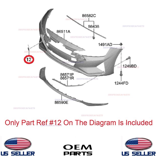 86588F2AA0 - Cap Assy-fr BPR - Hyundai for sale online | eBay