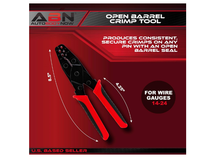 Terminal Crimp Tool Electrical Open Barrel Plier Molex Wire Crimpler 24 ...
