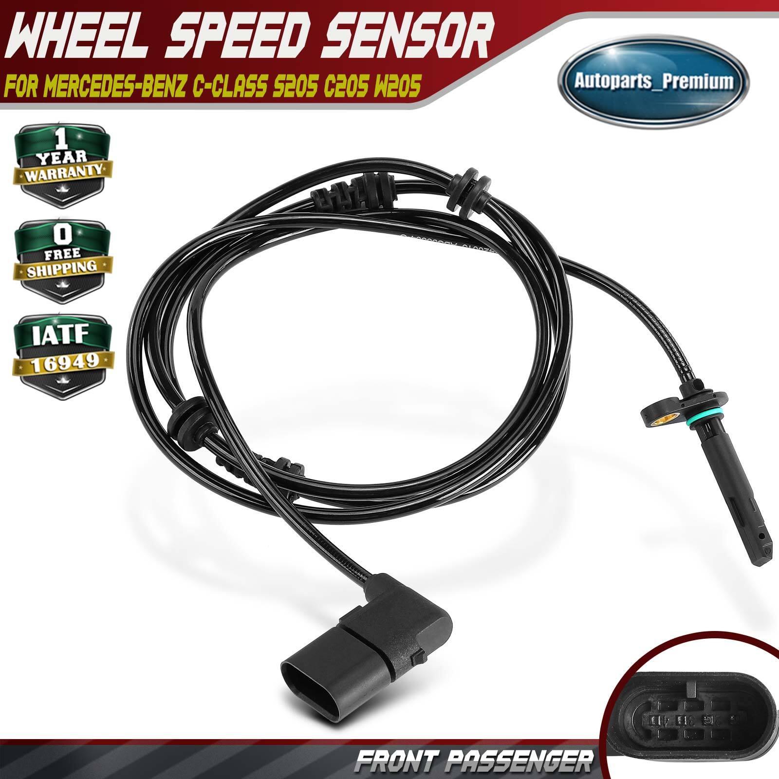 ABS Wheel Speed Sensor Front Left for Mercedes-Benz C-Class S205 C205 ...