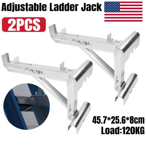 Pair of Stable Ladder Jacks Two-Rung Short Body Ladder Jack f/ Working ...