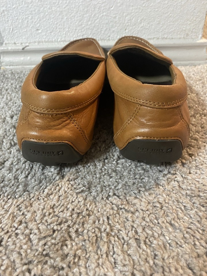 Sperry Men’s Brown Leather Wave Driver Loafers Slip-On Shoes Men’s Size ...