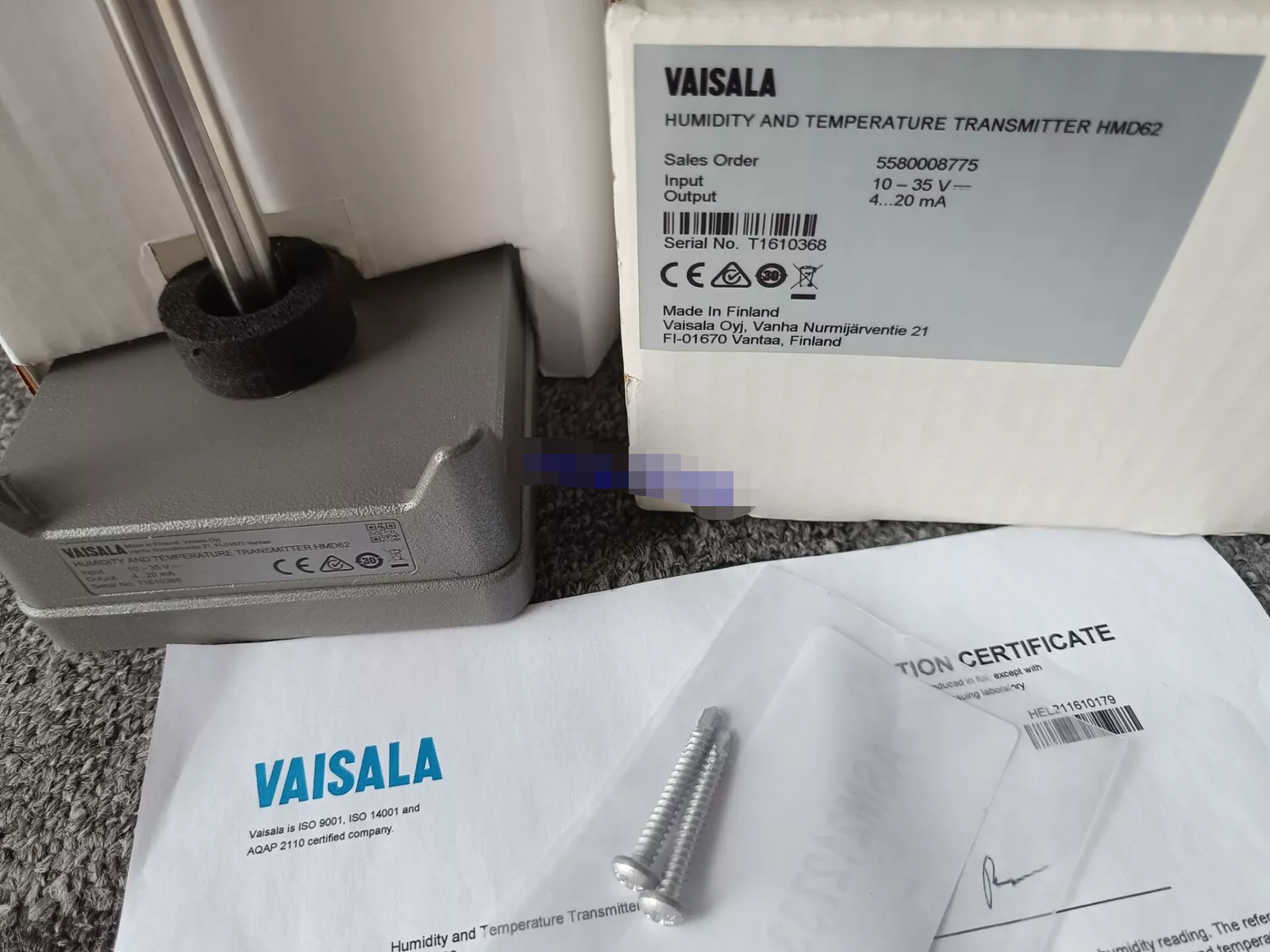 1PC VAISALA HMD62 Temperature And Humidity Sensor HMD62 Expedited ...