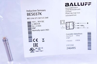 Balluff BES037K BES 516-371-SA15-C-S49 induktiver Sensor OVP, NEU | eBay.de