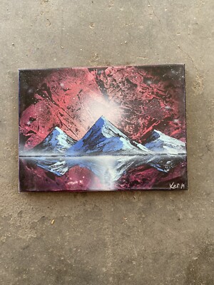 Original Modern Spray Paint Art On Canvas- 9x11 In. - 2019 | eBay