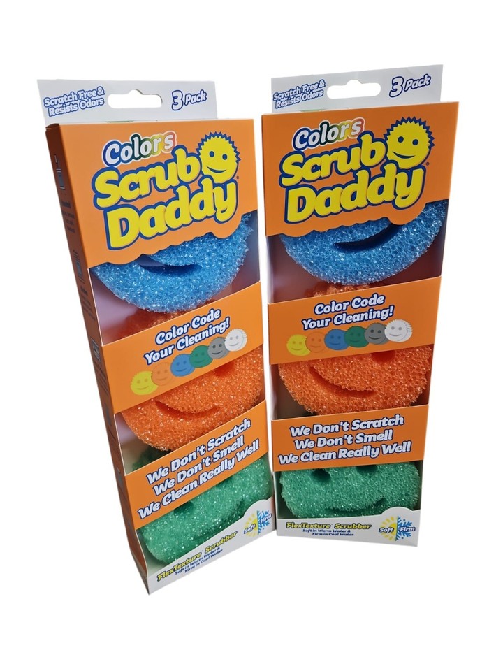 6 Scrub Daddy - Dish Scrubber + NonScratch Cleaning Sponges Kitchen 💯 ...