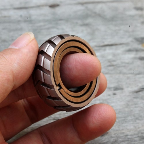 EDC Mechanic Ring Tire Fidget Clicker Magnetic Slider Haptic Toy Stress ...