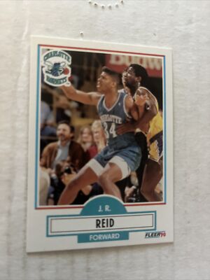 1991 J.R. Reid Charlotte Hornets Fleer Basketball Card#20 | eBay