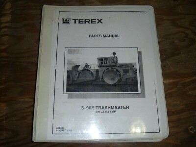 Terex 3-90E Trashmaster Landfill Compactor Factory Parts Catalog Manual ...