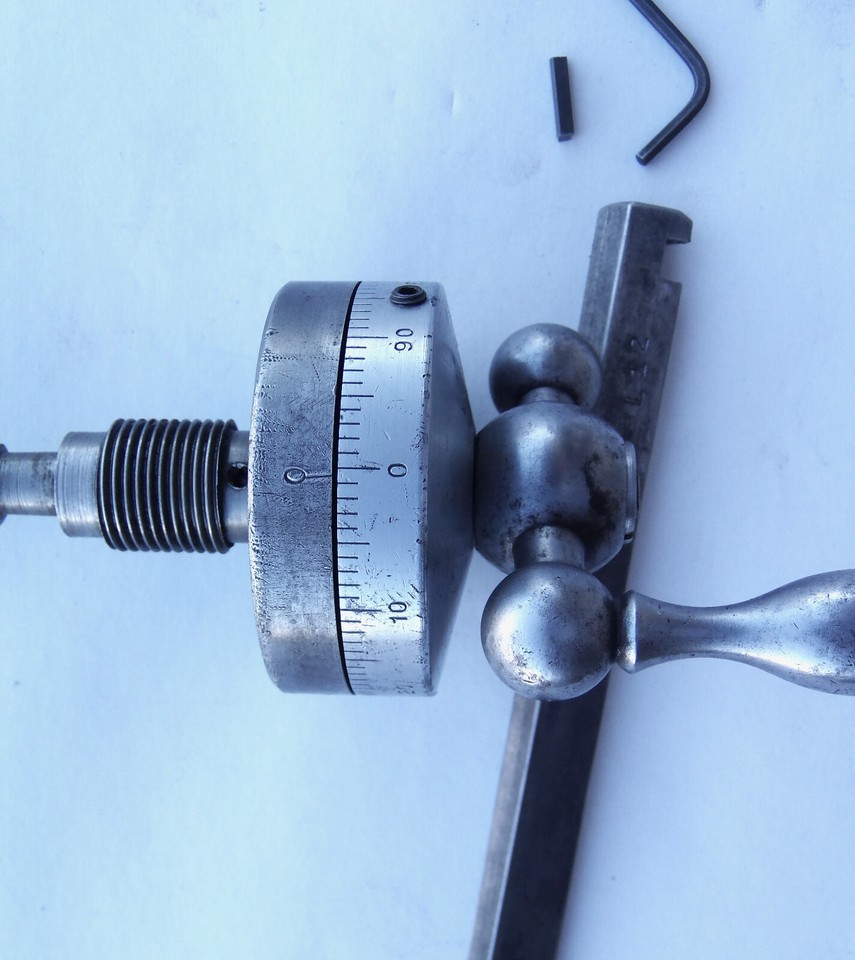 South Bend 16 inch lathe large dial compound rest screw asseembly w/gib ...