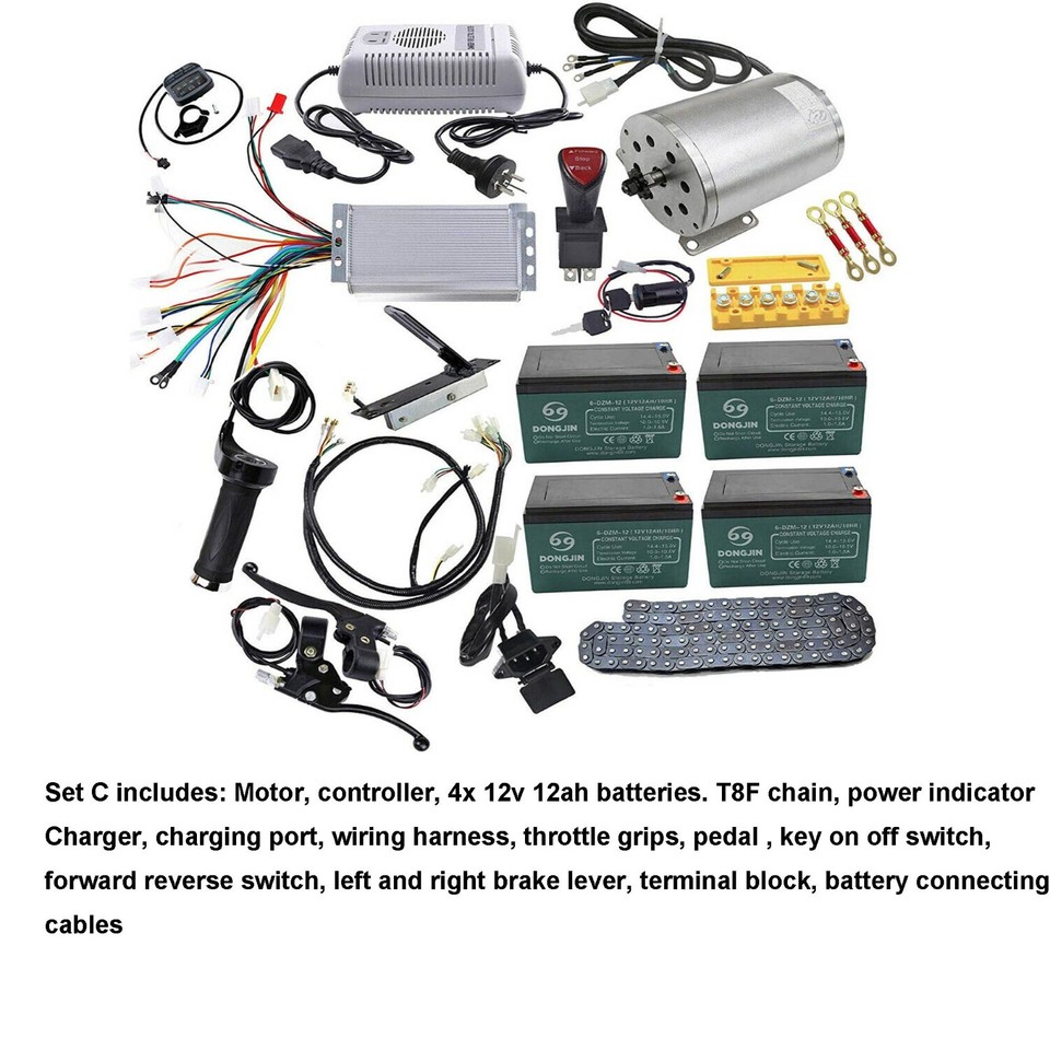 48V 1800W Brushless Motor Kit For Electric Scooter Go Kart ATV Razor ...