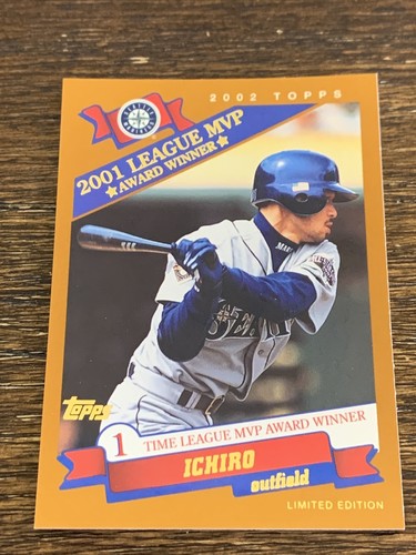 2002 TOPPS LIMITED EDITION ICHIRO SUZUKI #716 /1950 GLOSSY NM-MT OR ...