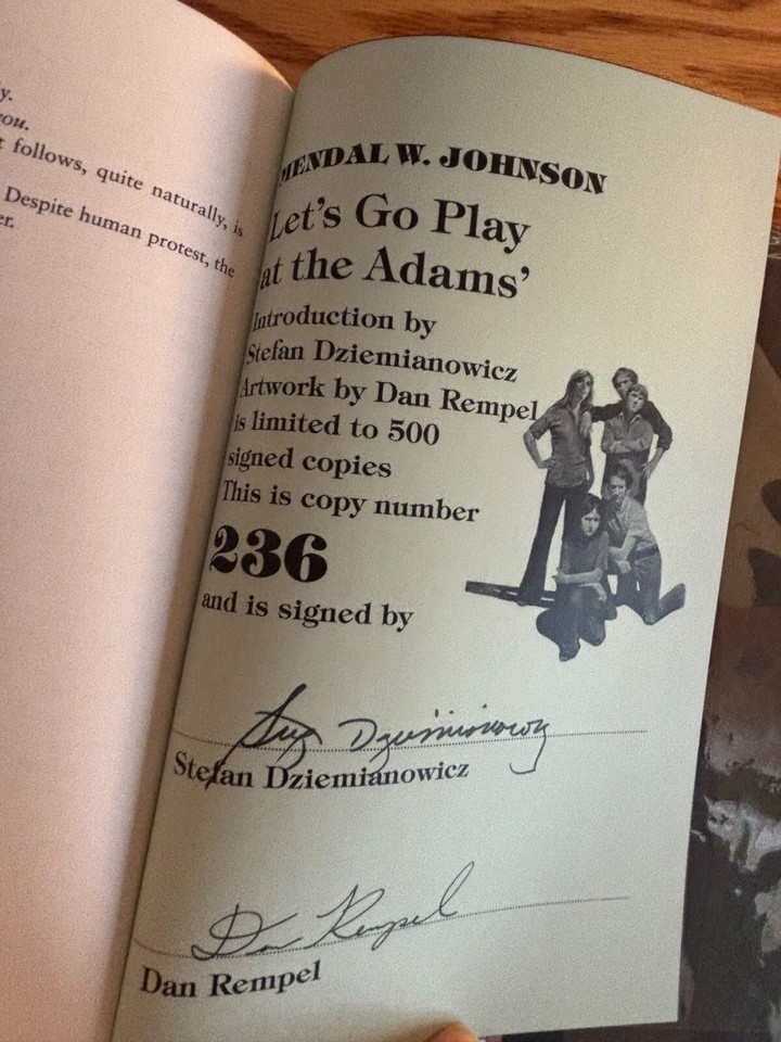 Mendal W Johnson, Let's Go Play at the Adams, Centipede Press | eBay