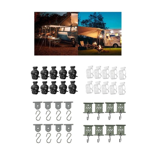 Awning Clips Caravan Travel Slides into Awning Channel Tent Hooks | eBay
