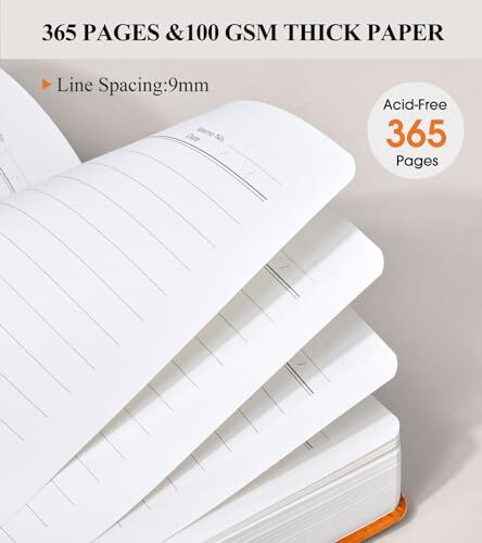 365 Page Thick Lined Journal Notebook for Men Women Large Leather B5 ...