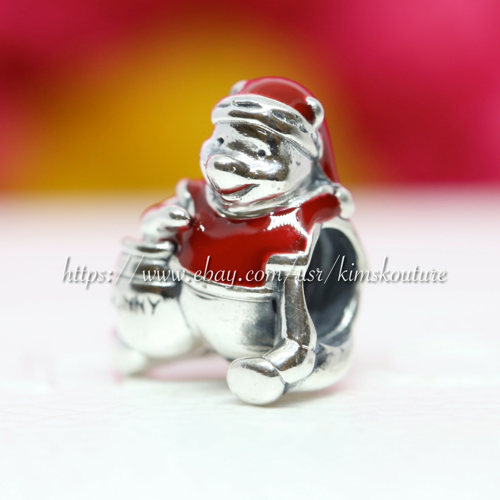 Authentic Sterling Silver Winnie the Pooh Hunny Pot Christmas Charm ...