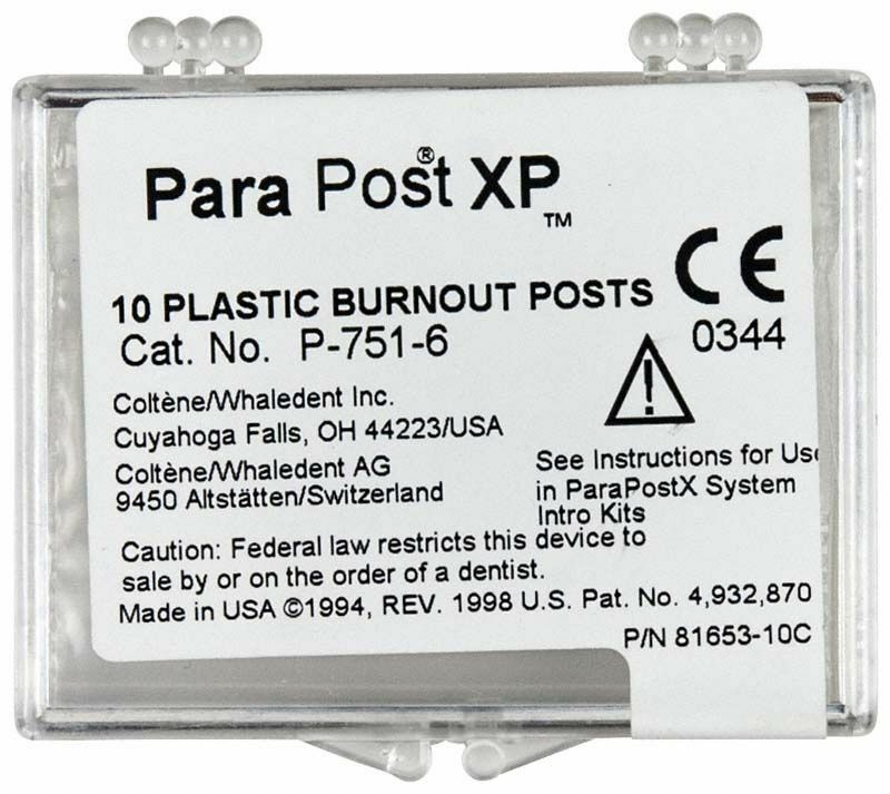 COLTENE P7516 ParaPost XP black .060" (1.5mm) plastic burnout post, 10 ...