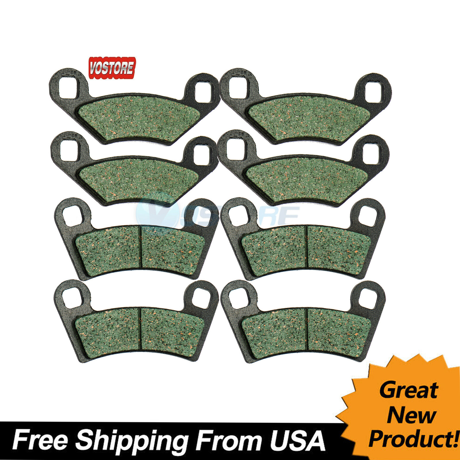 Front & Rear Brake Pads For Polaris RZR 800 RZR 570 RZR S 800 EFI EPS ...