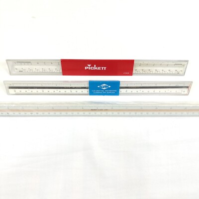 3 Triangular Scale Alvin 241 244B Pickett 234E Rulers 3 Side Architect ...