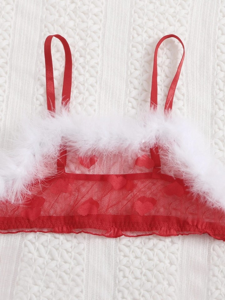 Sexy Christmas Lace Teddy Lingerie Underwear Santa Babydoll Panties&Bra ...