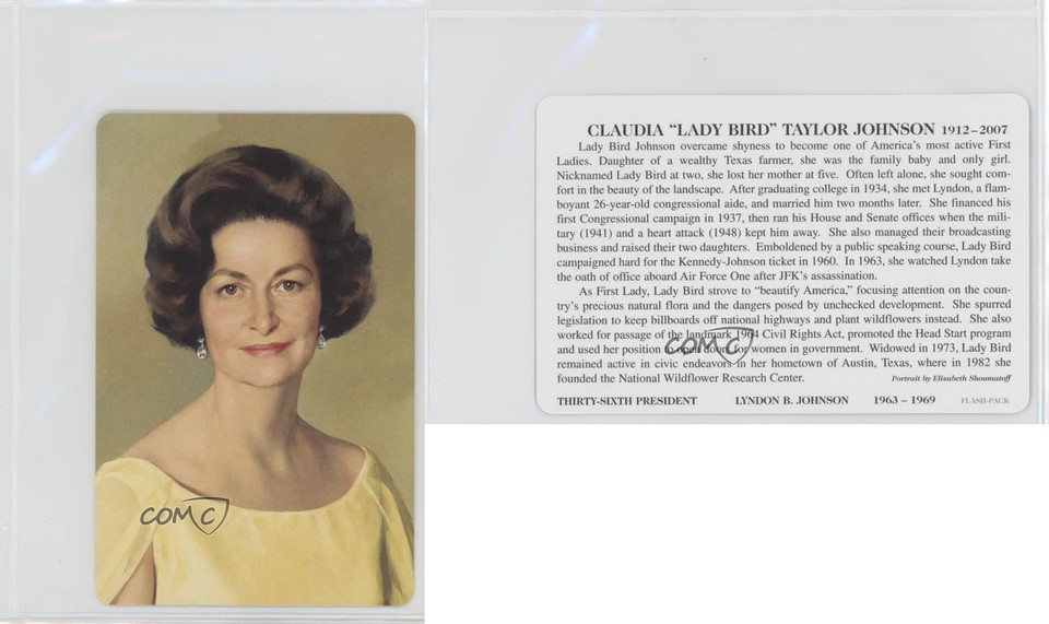 2009 Flash-Pack First Ladies of the United States Lady Bird Johnson #36 ...