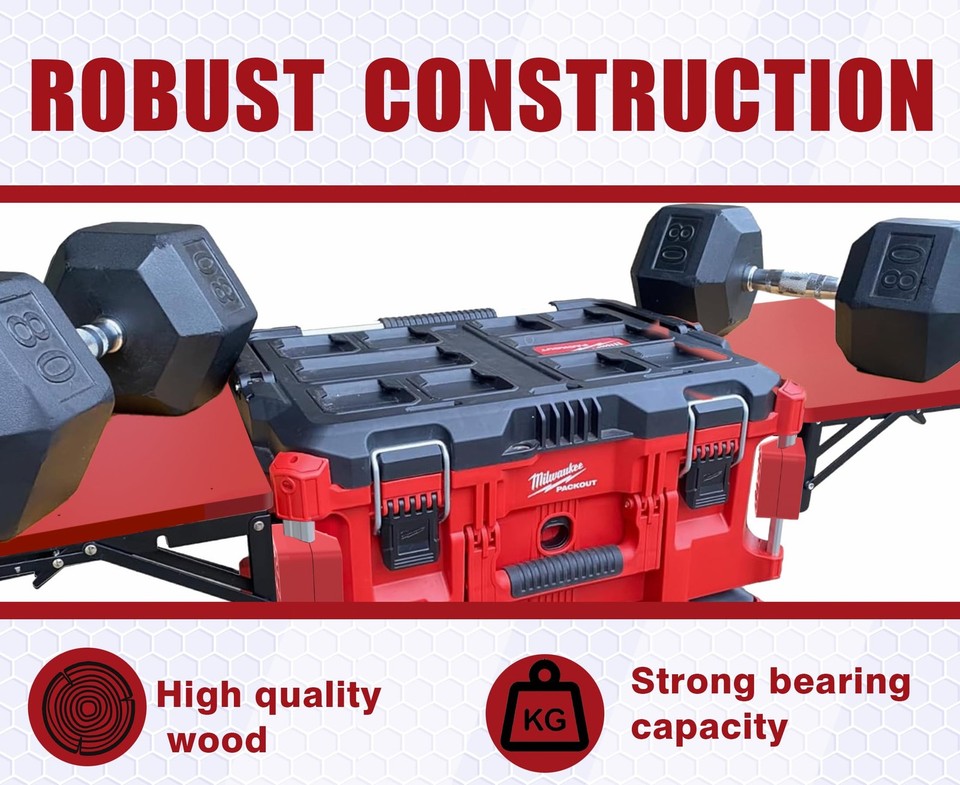 Folding/Removable Table for Milwaukee Packout Toolbox，for Side Storage ...