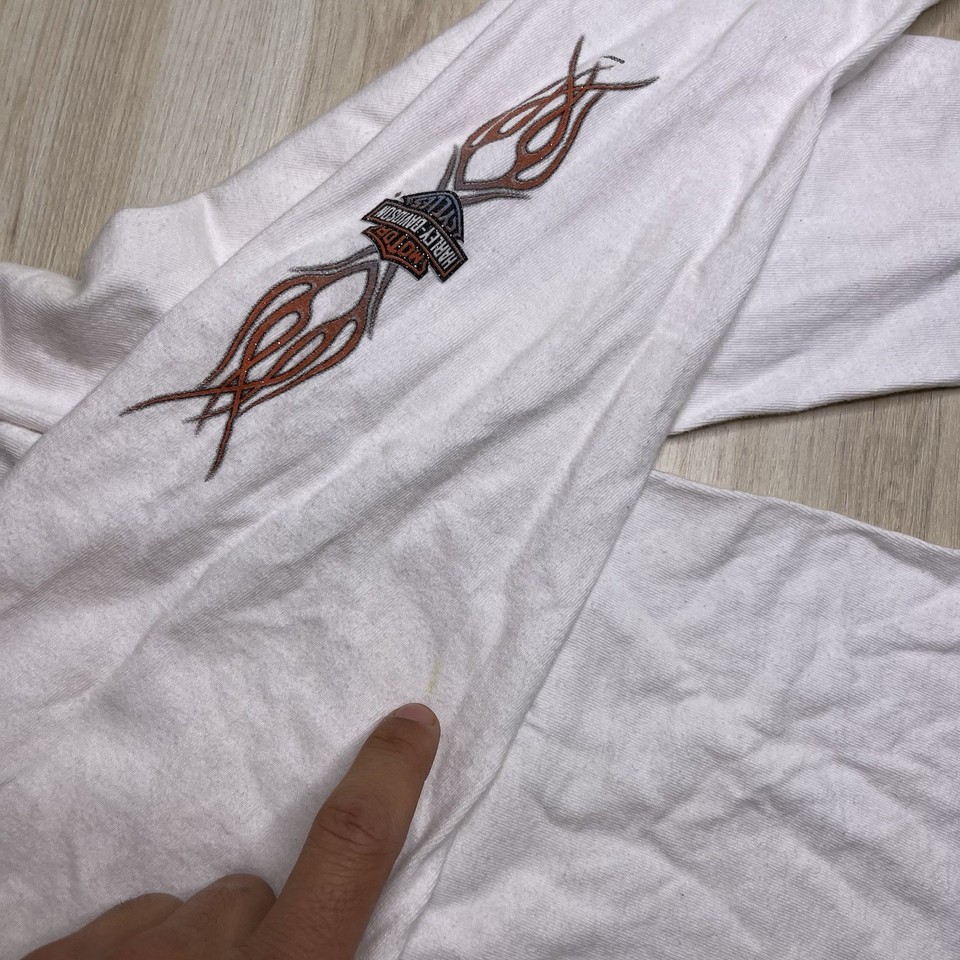 Harley Davidson Motorcycles Logo Flames Glitter Shirt Long Sleeve Women ...