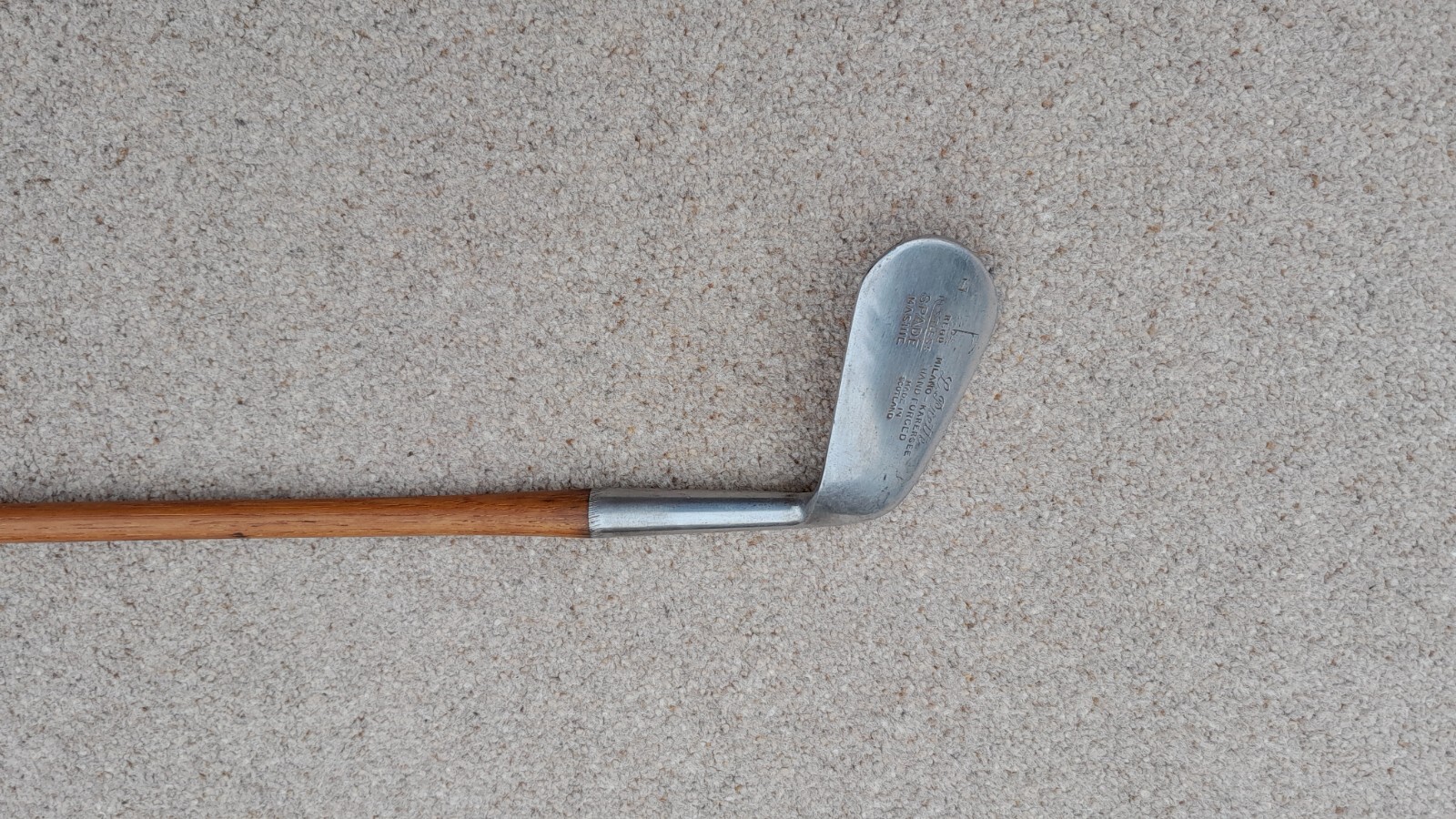 L Prette Hand Forged REGD Rustless Spade Mashie Antique Hickory Golf ...