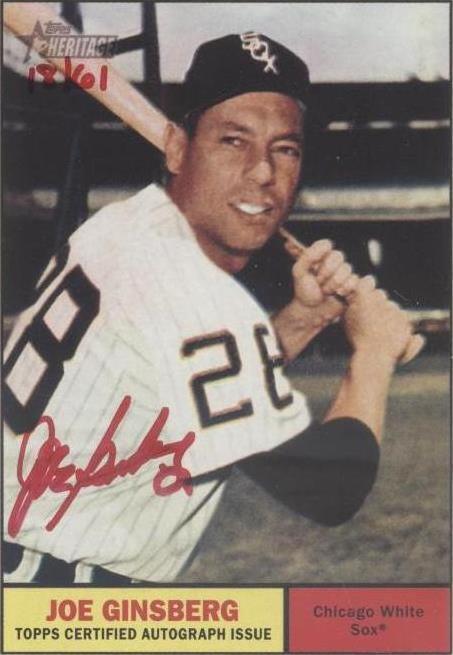 2010 Topps Heritage - Real One Autographs Joe Ginsberg #ROA JG Special ...