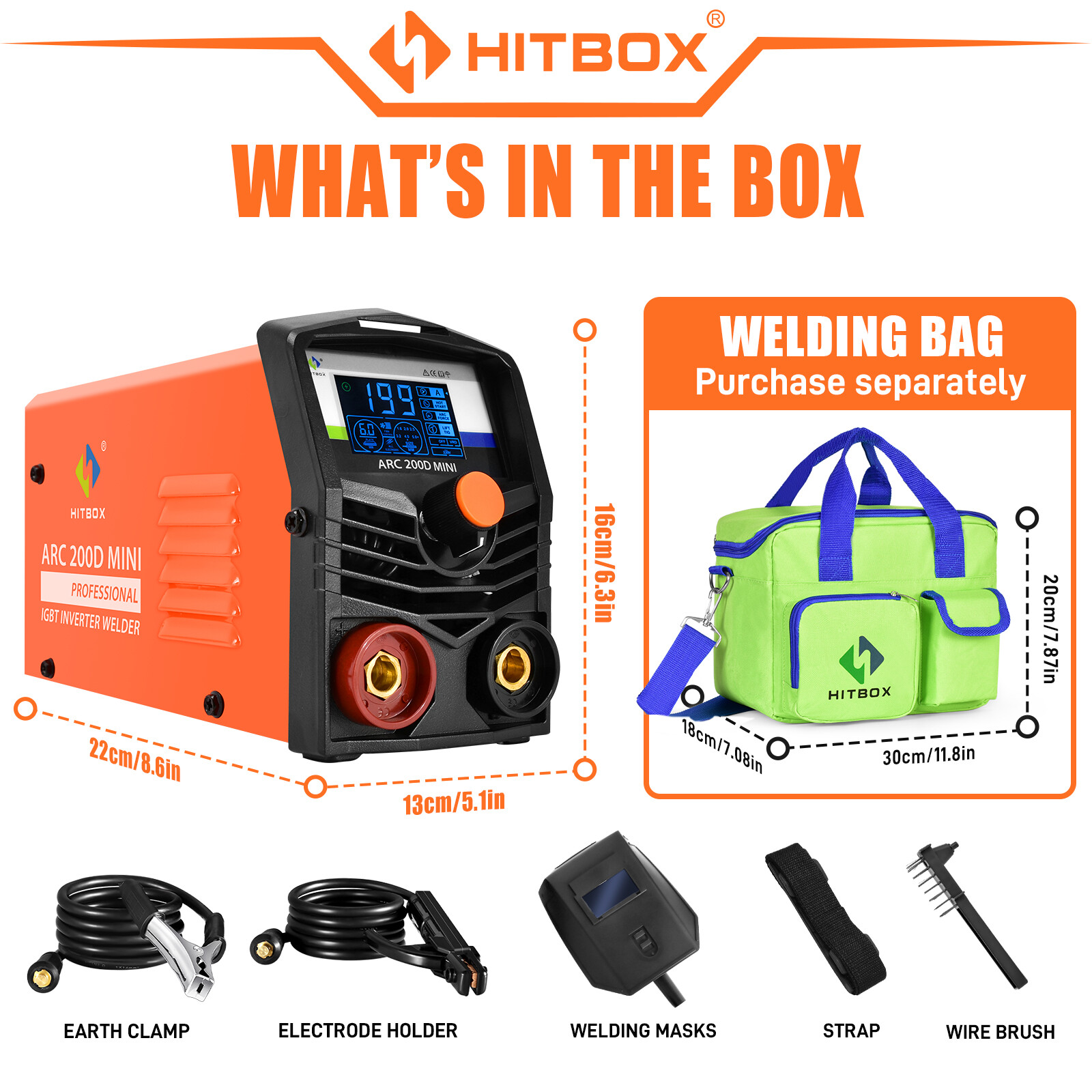HITBOX ARC MMA Welder 110/220V MMA Sticks Welding Machine with Lift TIG ...