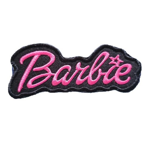 Black & Pink Barbie Logo Iron On patch Sew On transfer logo Badge ...