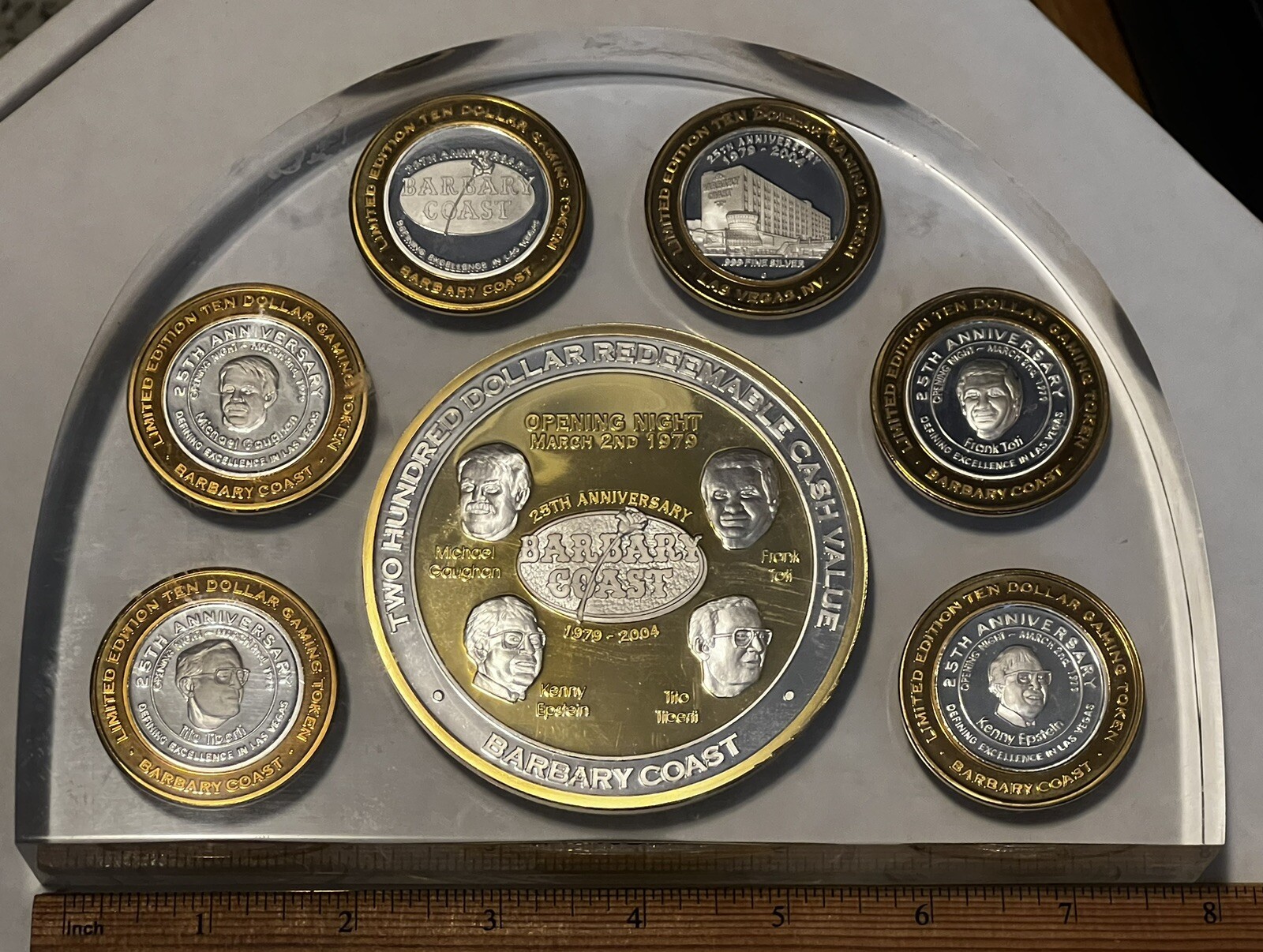 Rare $200 Barbary Coast Las Vegas Casino Silver Strike Chip 25th Ann ...