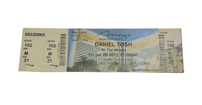 Vintage 90's No Longer The Mirage Hotel Ticket Stub Daniel Tosh July ...