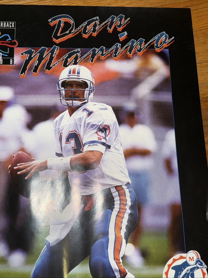 Vintage 1993 NFL Miami Dolphins Dan Marino Poster 16” X 20” | eBay