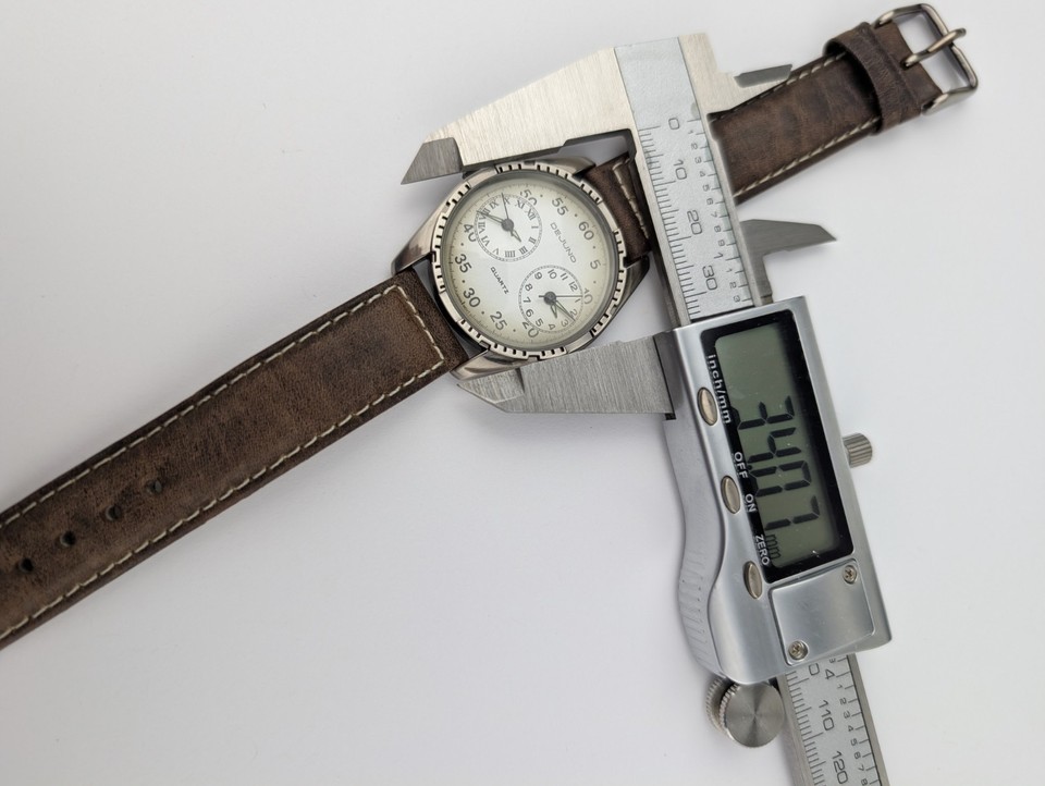 UNTESTED NOS Vtg Mens Watch Dejuno Nostalgia Trench Watch WWI Style AS ...