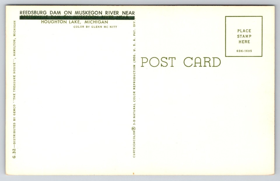 Scenic View Reedsburg Dam Muskegon River by Houghton Lake Michigan ...