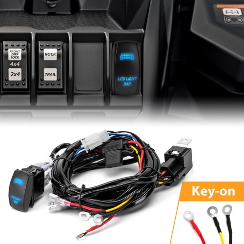 14AWG Light Bar Switch Wire Harness For UTV Can Am Polaris RZR Kawasaki ...