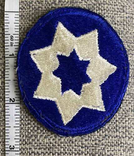 US ARMY 7th SERVICE COMMAND PATCH-EMBROIDERED-WHITE/NAVY ...