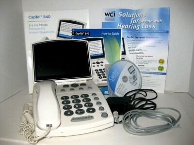 Ultratec CapTel 840 Closed Captioned Telephone For Hearing Impaired, w ...