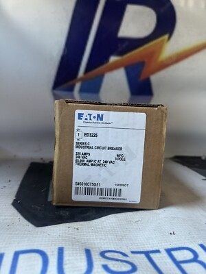 NEW IN BOX EATON ED3225 CIRCUIT BREAKER 3P 225A 240V RED LABEL | eBay