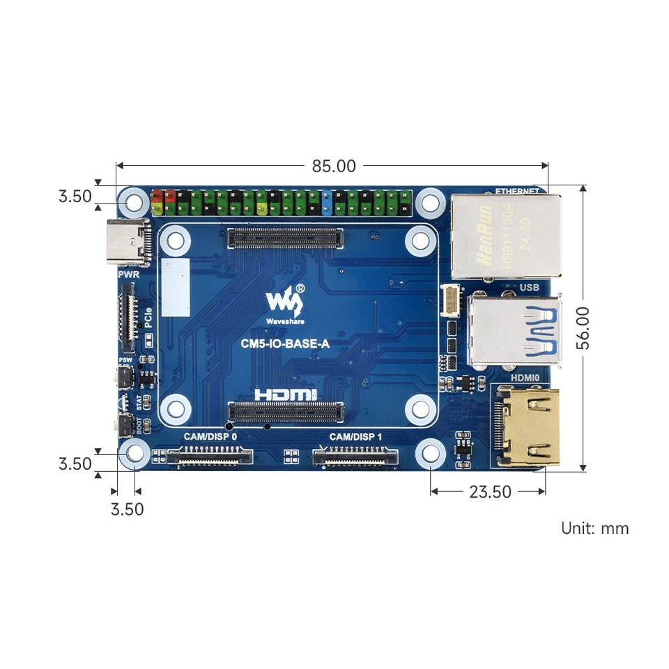 CM5 IO Board 5V MINI GPIO Carrier Base for RasPi Raspberry Pi Compute ...