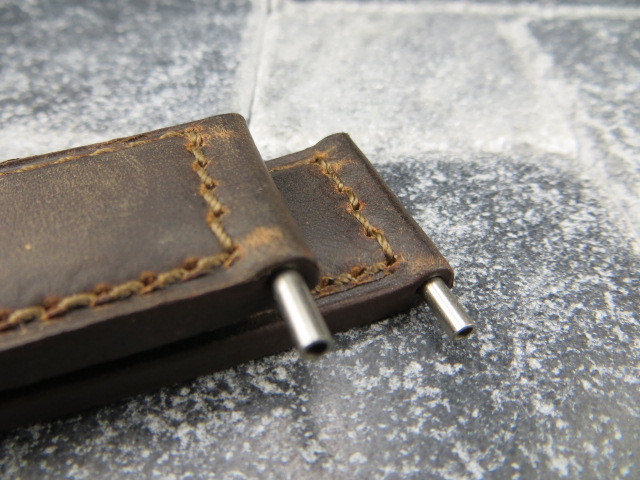 24mm Leather Strap Brown Tang Assolutamente Watch Band for fits PANERAI ...