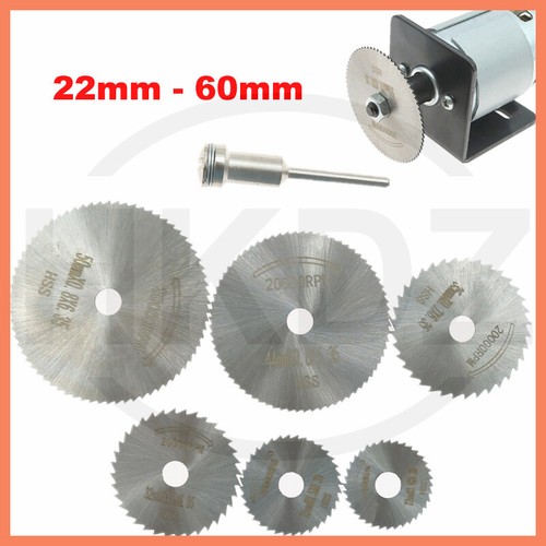 22-60mm HSS Circular Saw Blade Cutting Discs and Mandrel for Drill ...