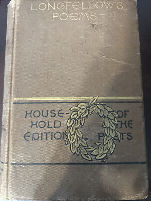 Antique Book Longfellow's Poems The Poetical Works Household Edition ...