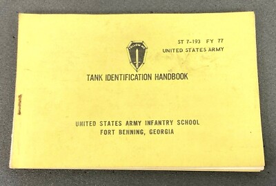 1977 US Army Infantry School Tank Identification Handbook | eBay UK