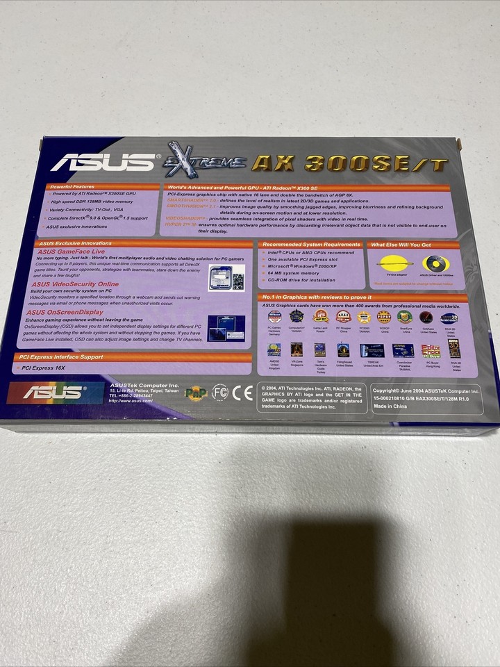 ASUS ATI Radeon X300 SE (EAX300SE/TD/128M) 128 MB DDR SDRAM PCI Express ...