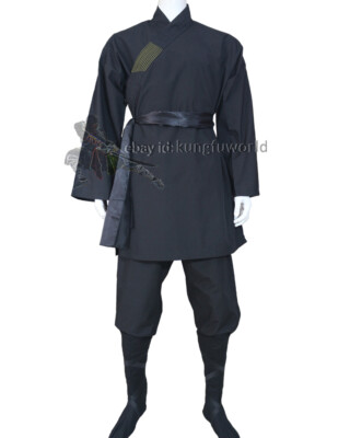 Shaolin Monk Suit Buddhist Robe Kung fu Uniform Tai chi Martial arts ...