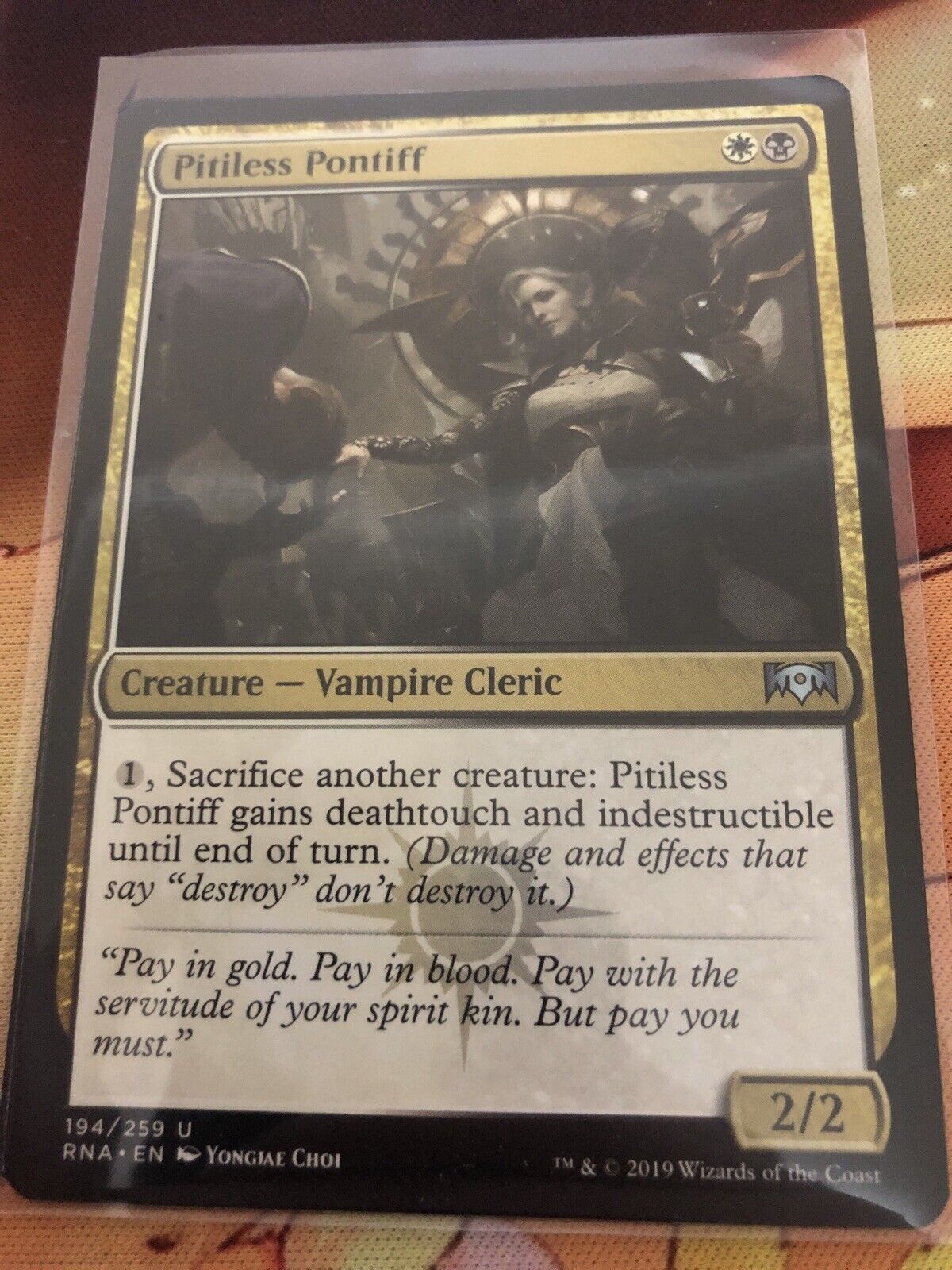 2019 Magic: The Gathering - Ravnica Allegiance English Pitiless Pontiff ...